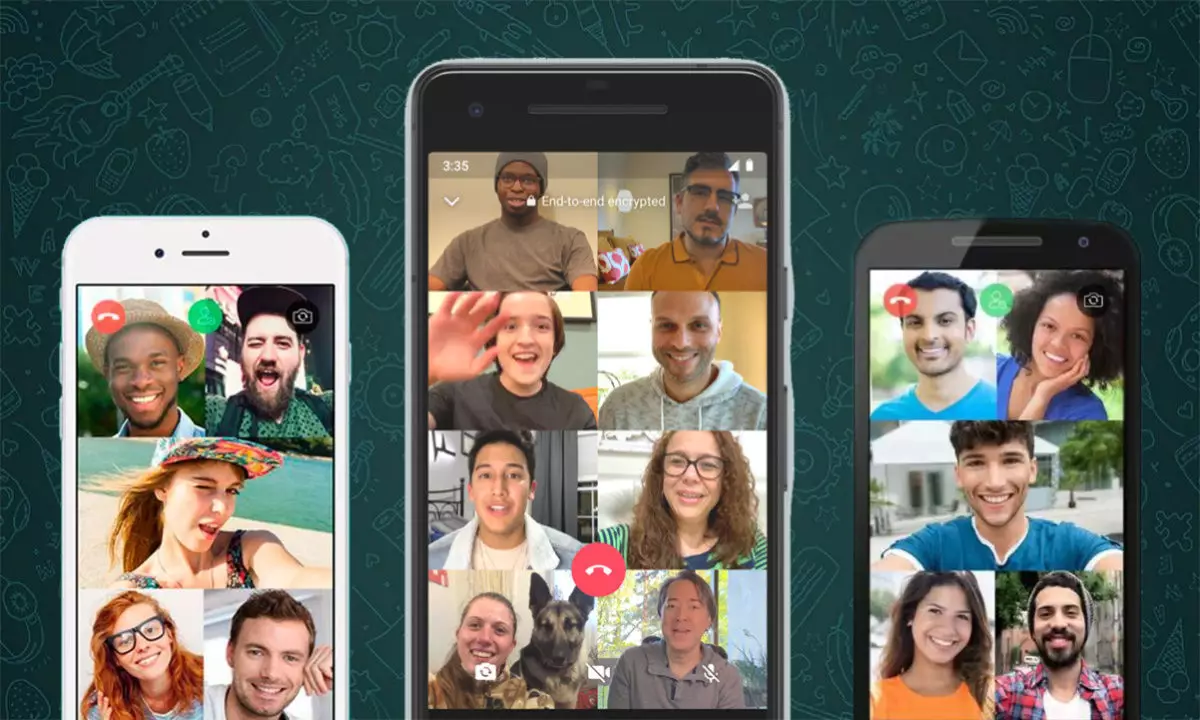 La vidéo WhatsApp appelle 50 personnes