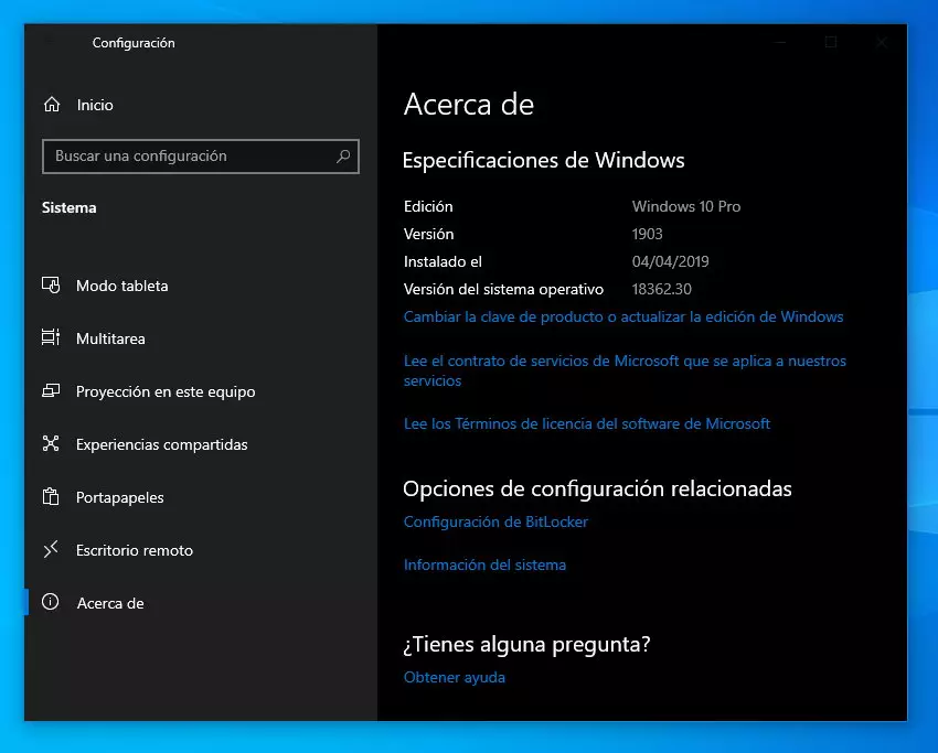 Windows 10 மே 2019 புதுப்பிப்பை நாங்கள் சோதித்தோம், இவை அதன் செய்திகள் 11861_1