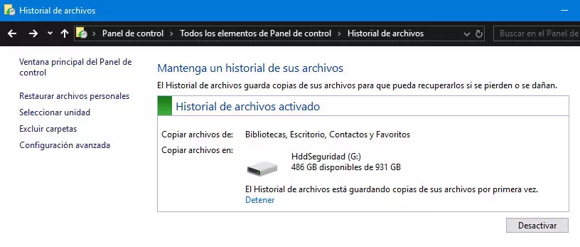 Backup e restauração no Windows