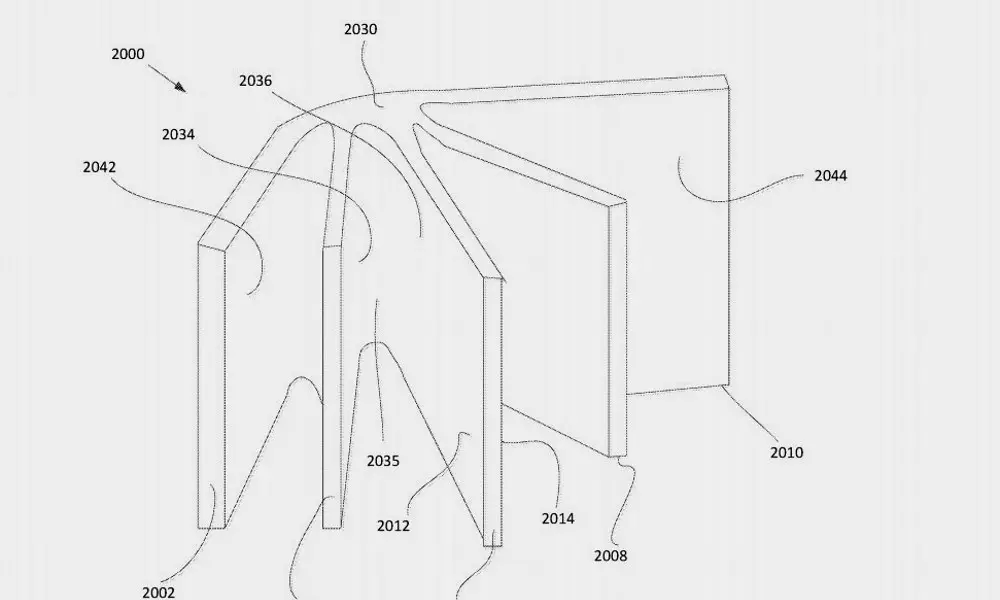 Google як китоби аҷиби пӯшиши смартфони дорои чаҳор экранро патент мекунад 12534_1