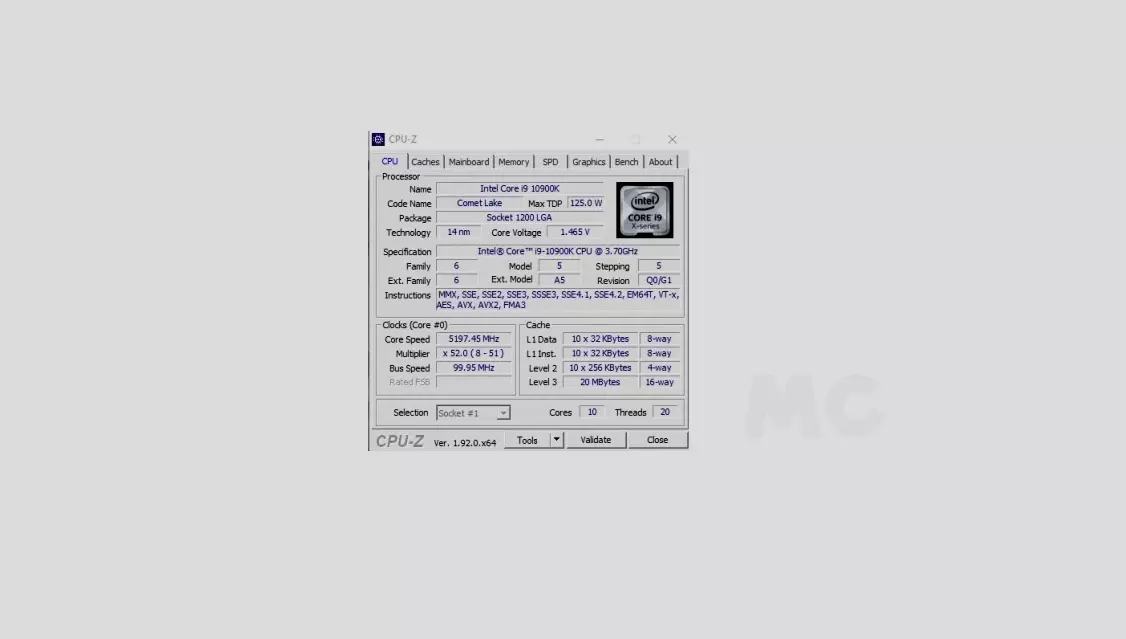 Intel Core i9 10900K resinsje: de machtichste prosessor yn spultsjes 15310_20