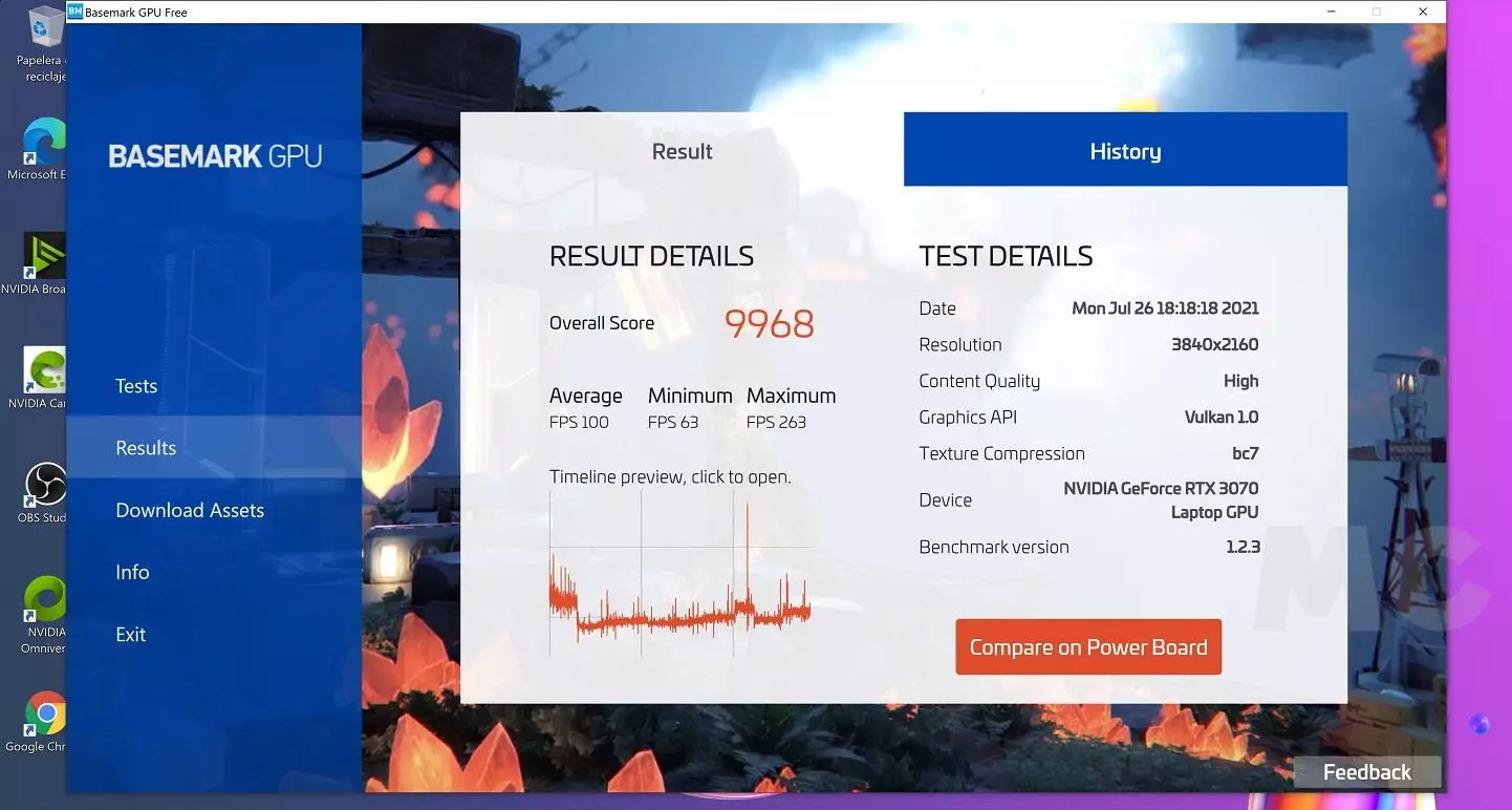 MSI Creator 15 A10UG nrog RTX 3070 Mobile Review: Txhua lub zog koj xav tau rau kev ua haujlwm - thiab ua si 17129_32