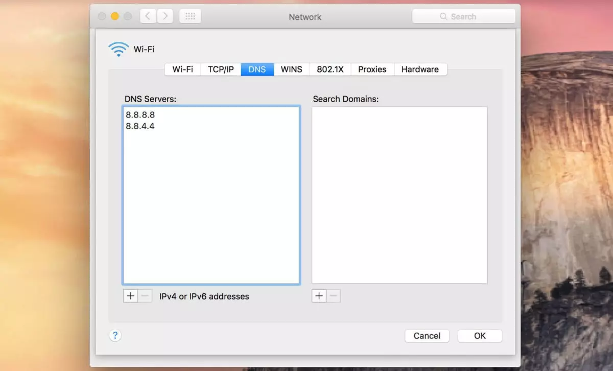 Bii o ṣe le Yi DNS Apple Mac pada