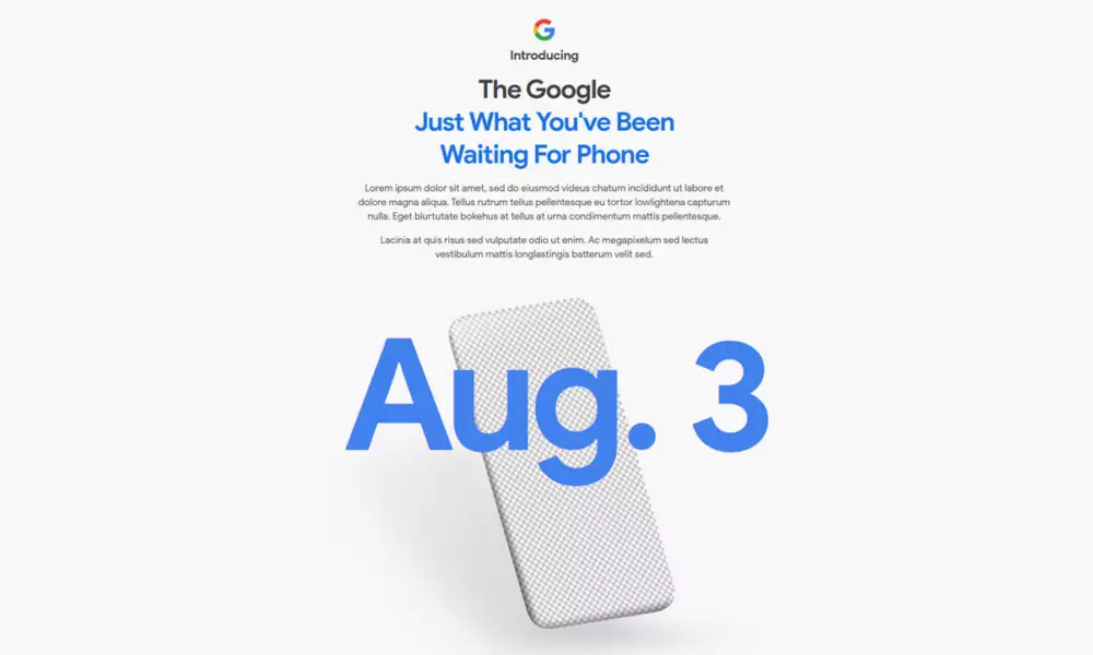 C'est officiel : Google Pixel 4a sera lancé le 3 août