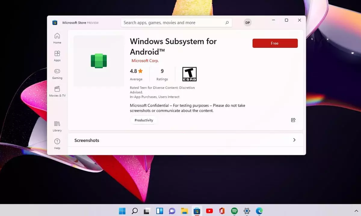 Microsoft rozpoczyna testowanie aplikacji na Androida w systemie Windows 11