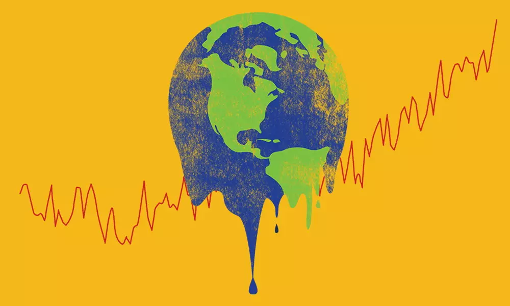 Klimaendringene går frem og verden er 