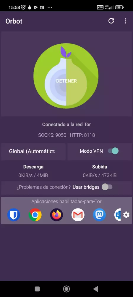 Orbot Proxy nga adunay Tor alang sa Android