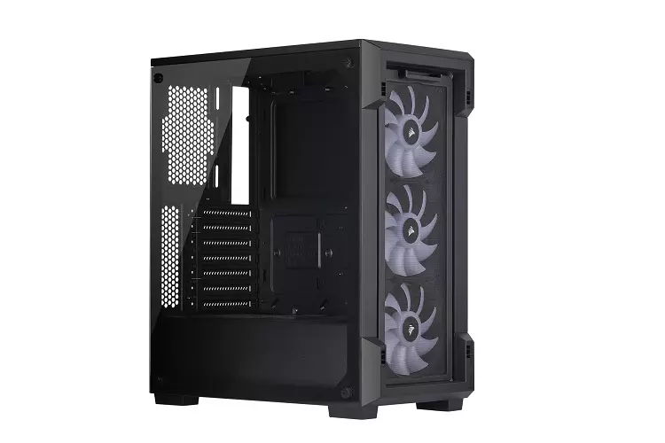 „Corsair iCUE 220T RGB Airflow“ ir „Corsair iCUE SP140 RGB PRO“ apžvalga: oro spalvos atradimas 24647_12