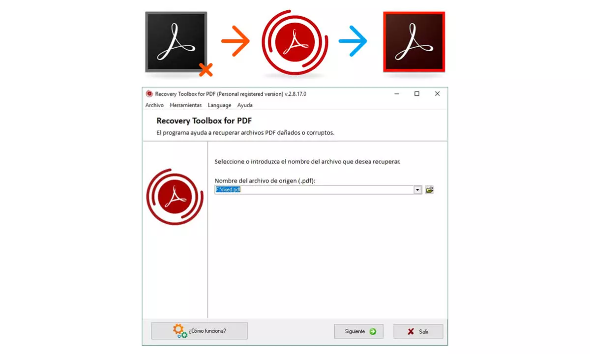 ស្តារប្រអប់ឧបករណ៍ PDF Recovery