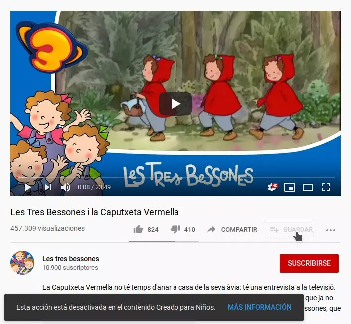 Contido infantil en YouTube