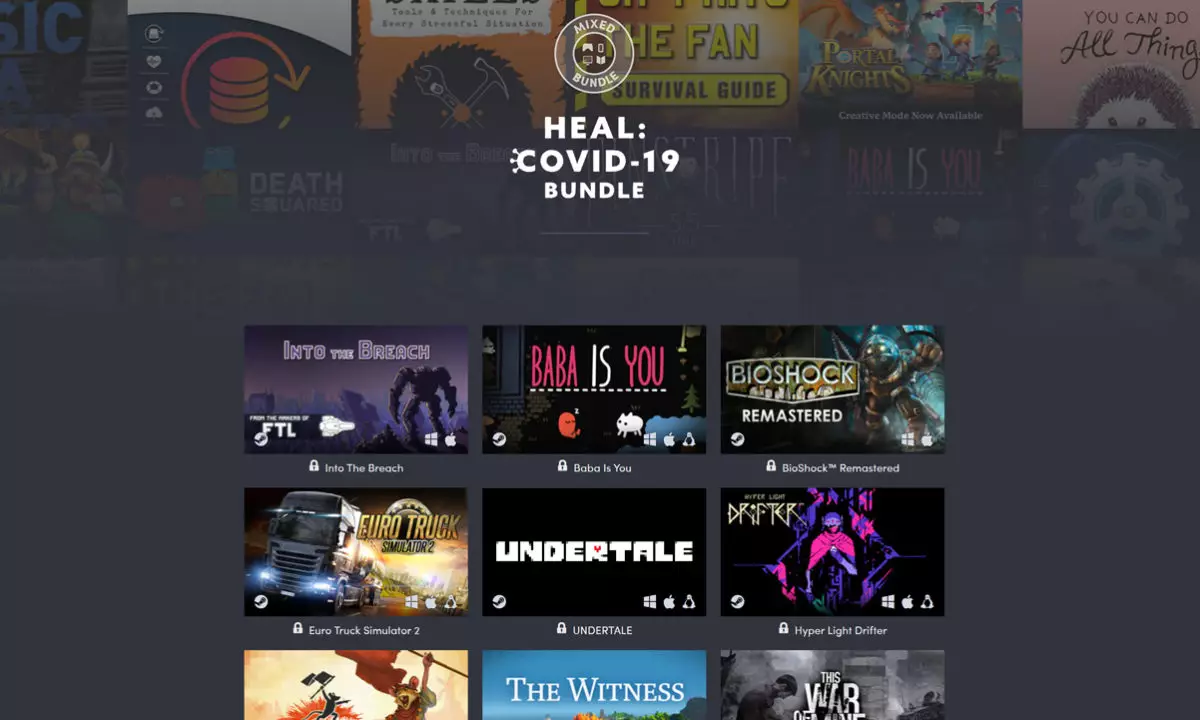 Humble Bundle Heal donasyon COVID-19