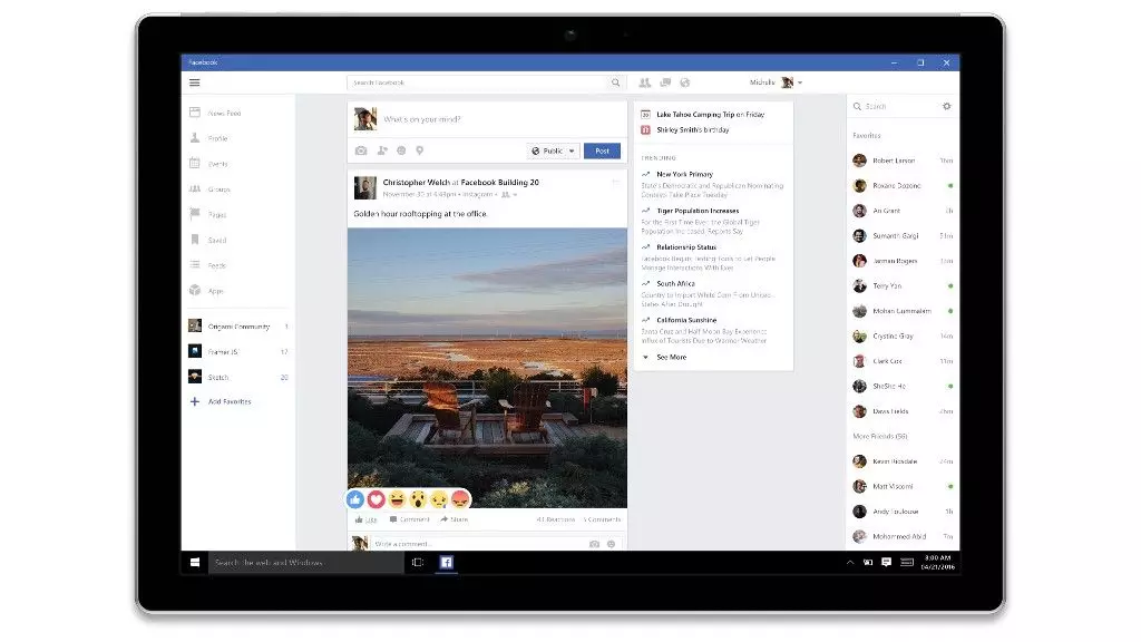 facebook Windows 10-hez