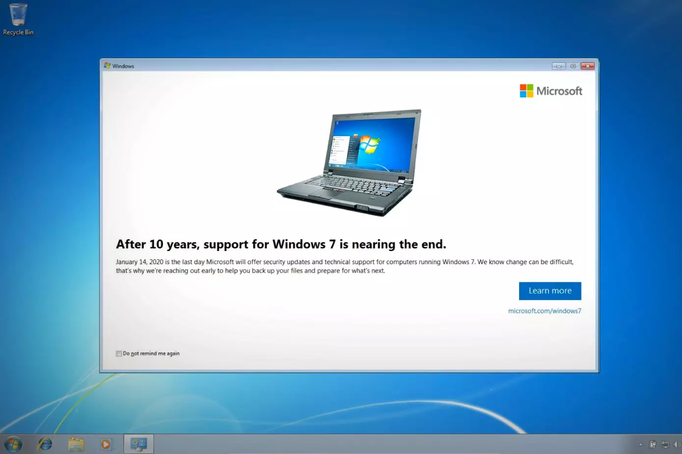 Vrijeme je da se napusti Windows 7, prema Microsoftu 38880_2