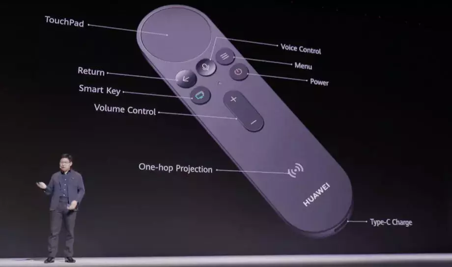 Alat kawalan jauh Huawei Vision dengan pad sentuh