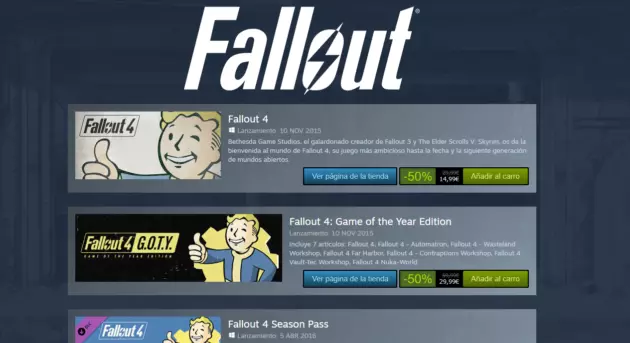 Распродажа Fallout в Steam