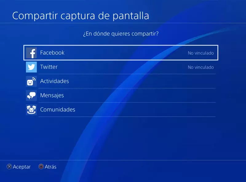 Pamjet e ekranit Rrjetet sociale PS4