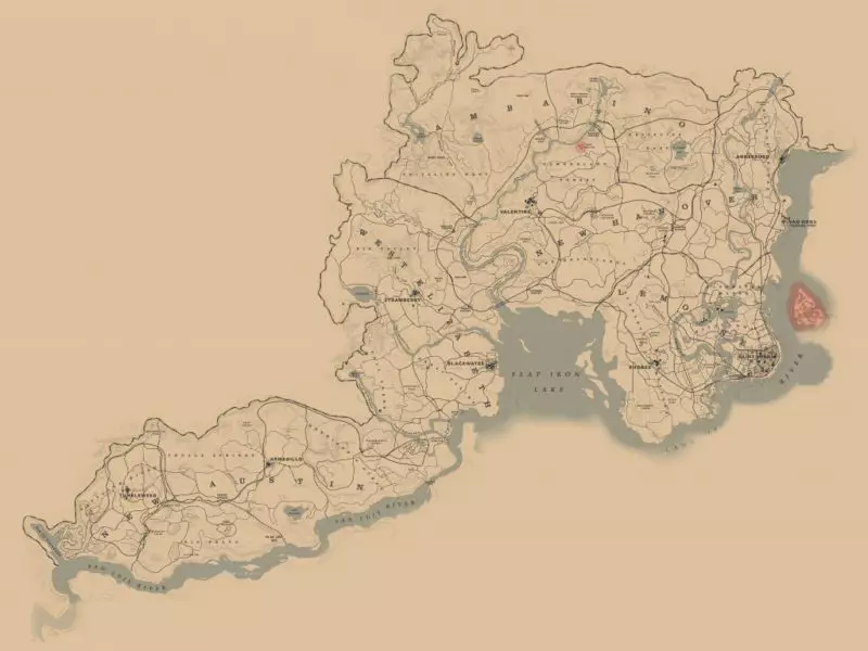 Mappa di Red Dead Redemption 2