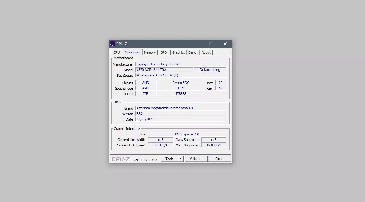 cpu z মাদারবোর্ড