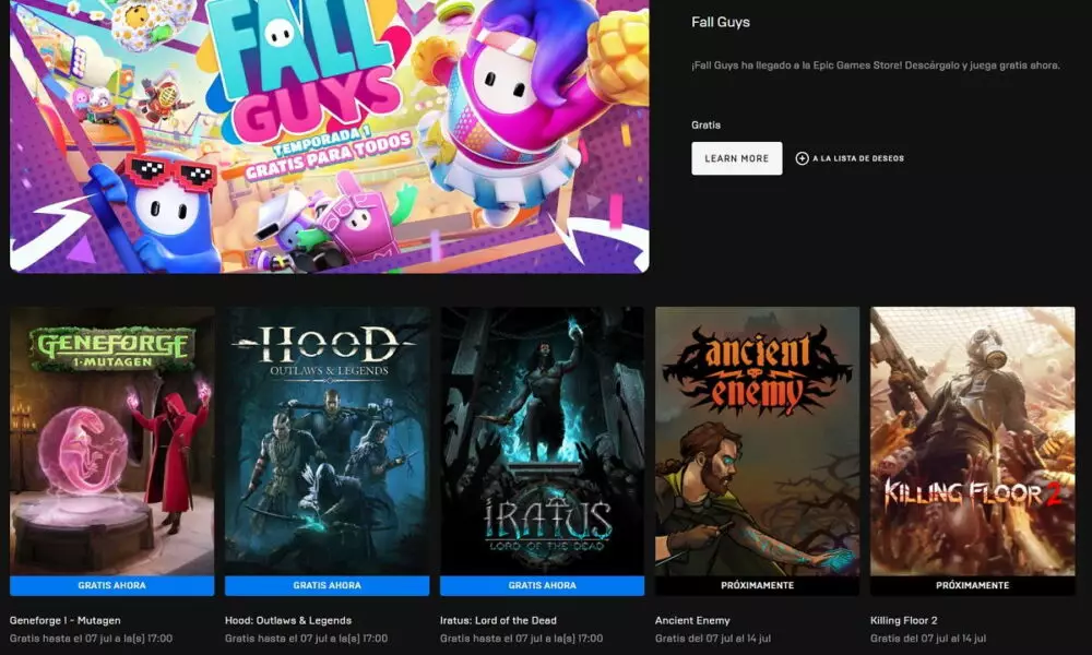 Krij trije fergese spultsjes yn 'e Epic Games Store