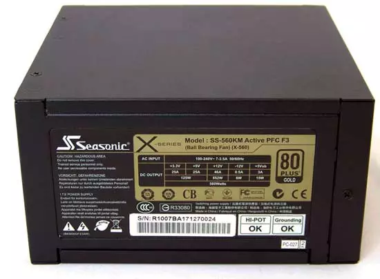 Seasonic X-Series 560W, daya senyap 47211_3