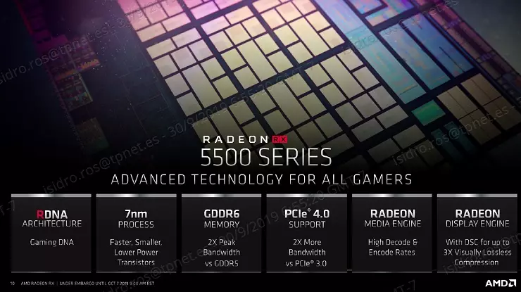 AMD presentéiert de Radeon RX 5500, Spezifikatioune a Präis 49664_3