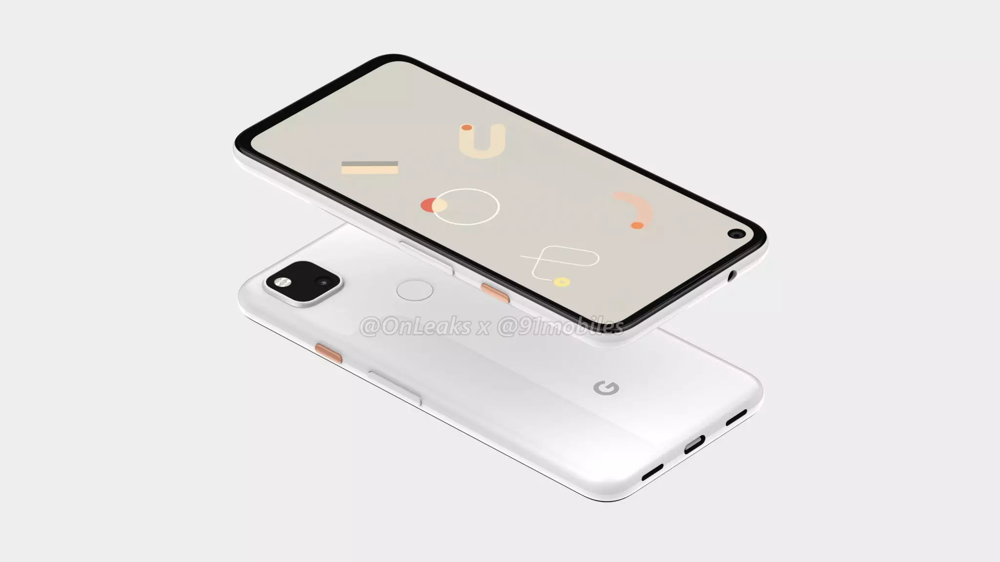 Render sing nuduhake tampilan Google Pixel 4a disaring 50611_7