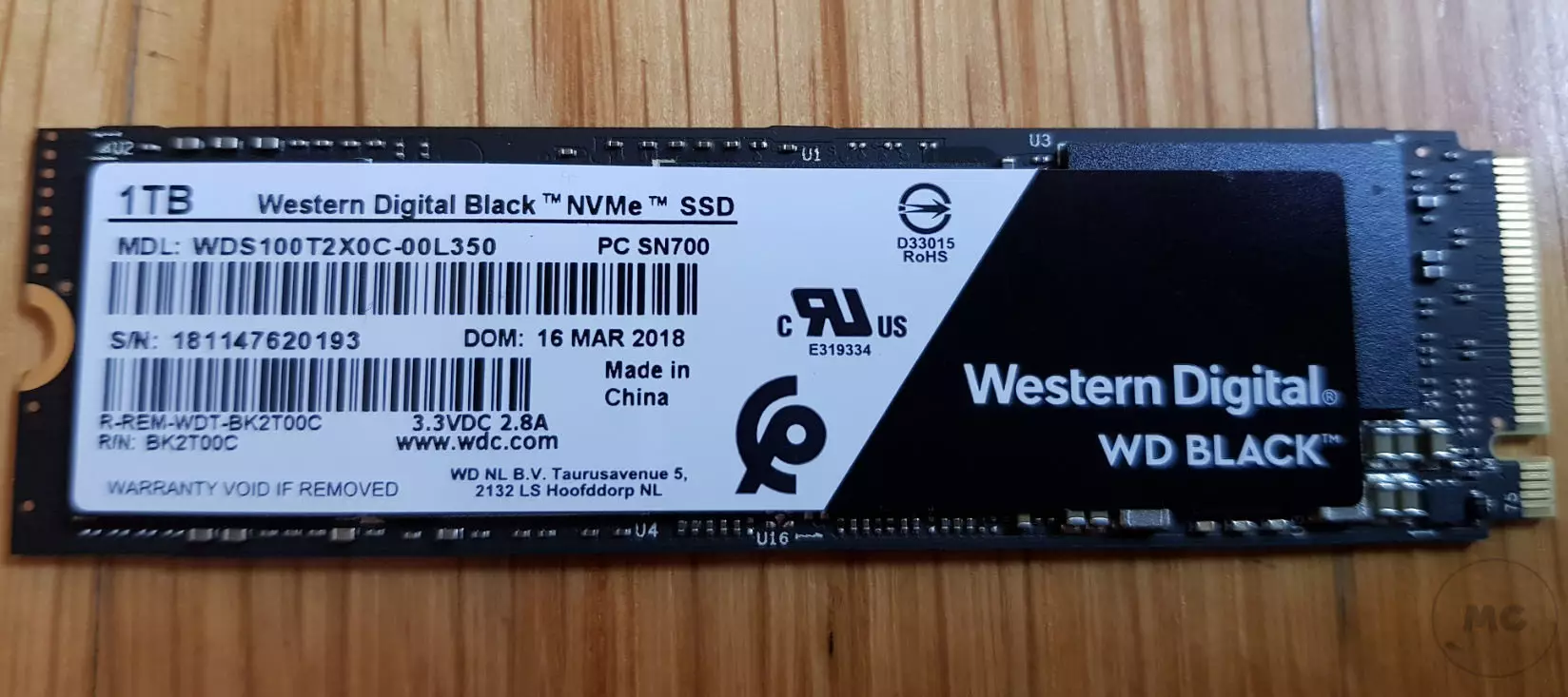 WD ಕಪ್ಪು NVME SSD