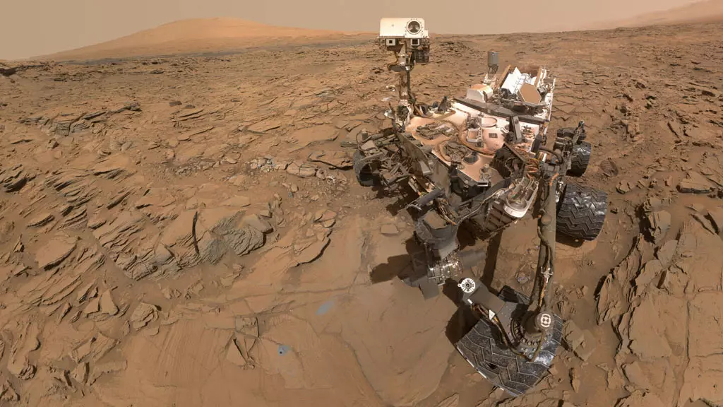 The Curiosity rover na-ewere 