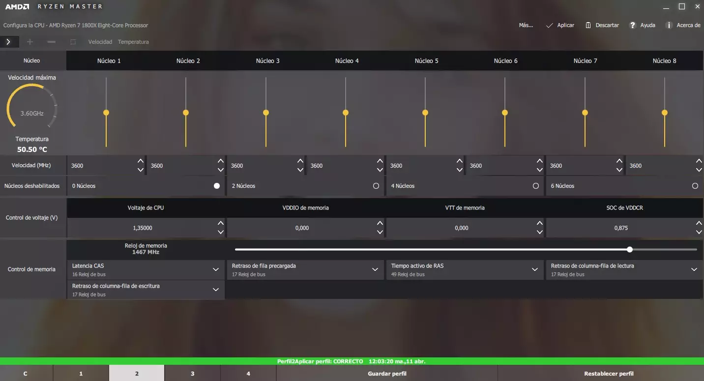 werklike temperature van die RYZEN 7 1800X (1) normale las