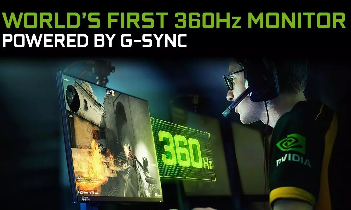 NVIDIA 360Hz monitorius