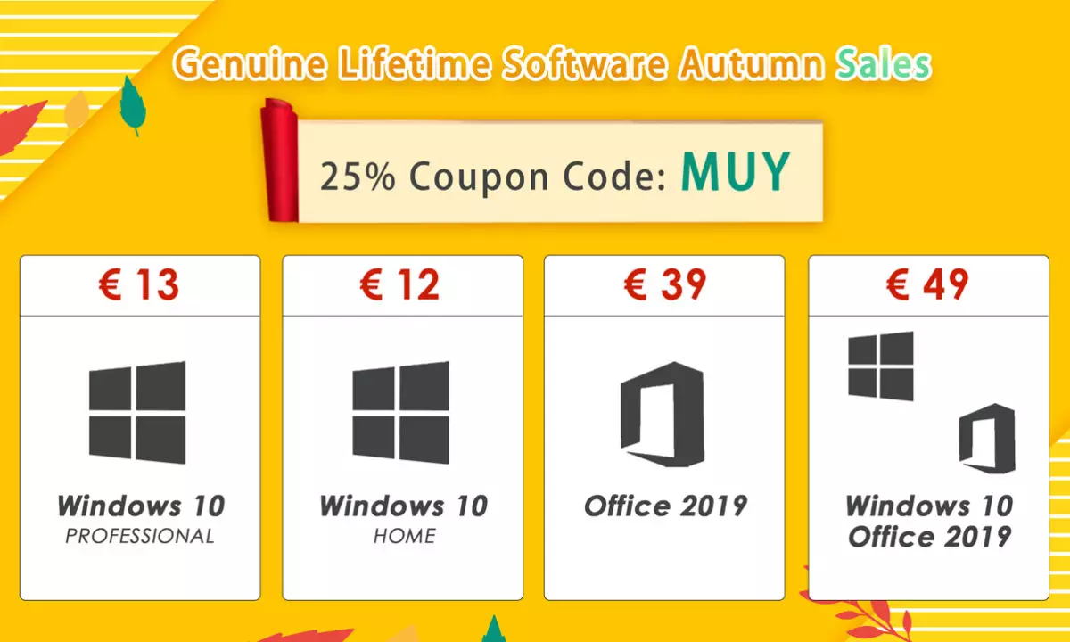 Windows 10 Lovlig lisens fra kun 13 euro