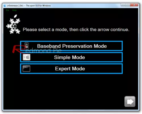 Sn0wBreeze 2.7.1 ဖြင့် Windows တွင် baseband မထည့်ဘဲ iOS 4.3.3 ကို ဖြုတ်ပစ်သည် 85556_5