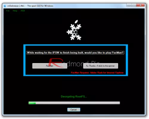 በSn0wBreeze 2.7.1 በዊንዶውስ ላይ ቤዝ ባንድ ሳያሳድግ Jailbreak IOS 4.3.3 አልተገናኘም 85556_6